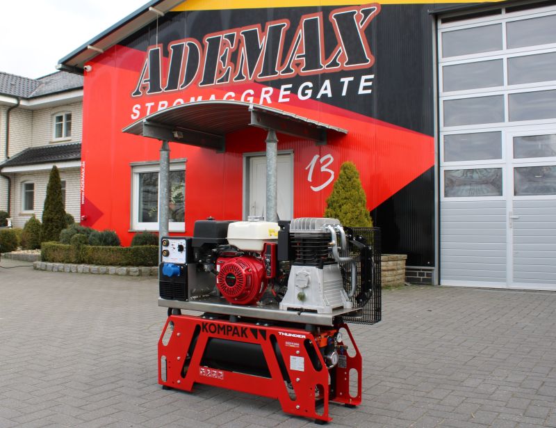 Ademax Druckluft-Kompressor 200 bar | Stromaggregat 3,5 kVA Benzin ...