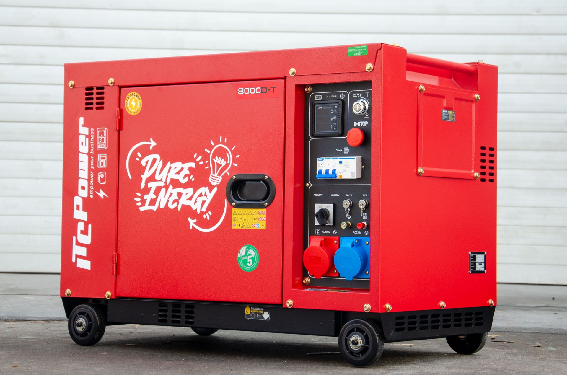 ITC Power Stromaggregat | Full Power 8 kVA Diesel Generator | 230 V ...