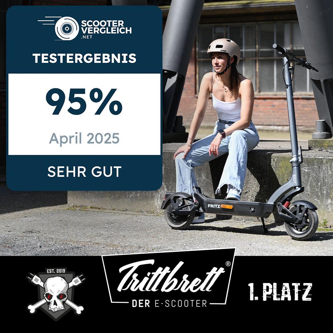 Trittbrett Fritz Performance E-Scooter – 1.620 W Power, 80 km ...